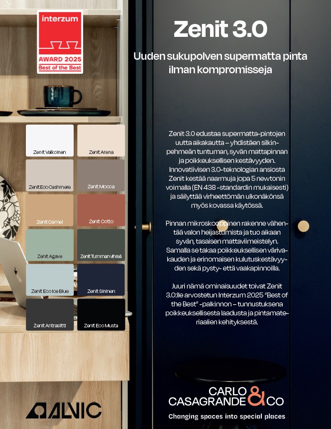 Zenit Supermatta Mocca kalusteovi - KalusteWeb